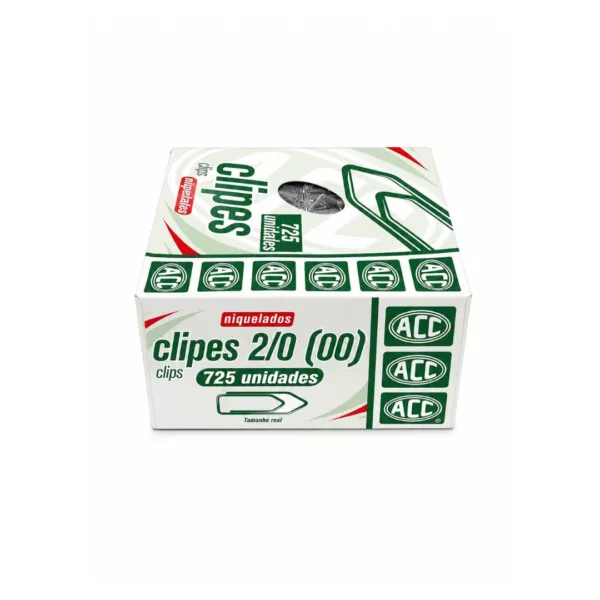 CLIPS 2/0 C/725 UND – ACC NIQUELADO – Dimecol Distribuidora